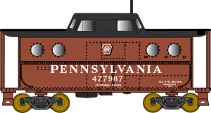 N N5c Caboose PRR #477983/black roof - Emery Distributors