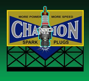 Champ Spark Sign (Lg) - Emery Distributors