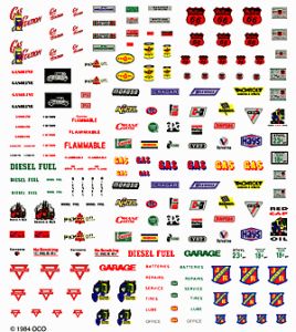 Mini Service Station Signs Dry Transfer - Emery Distributors