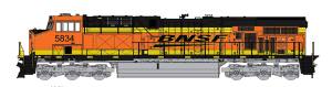 N GE ES44AC Diesel BNSF #5896/Swoosh - Emery Distributors