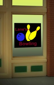 Bowling Window Sign - Emery Distributors