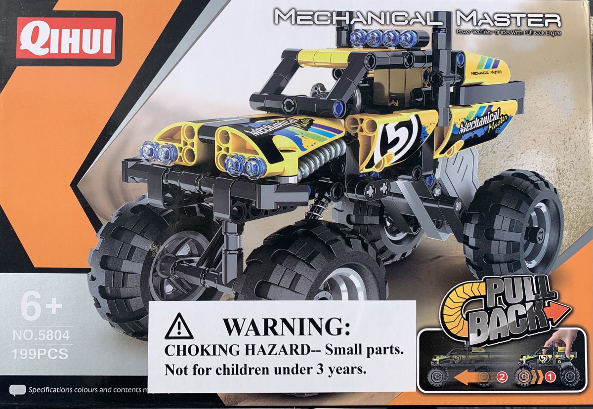 Tech Bricks Monster Truck STEM Pull Back 199pc - Emery Distributors