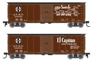HO USRA Steel Rebuilt Boxcar SF El Capitan #148550/brn - Emery Distributors
