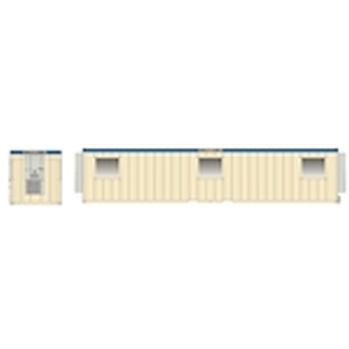 N Mobile Mini Mobile Office Container Tan/Blue - Emery Distributors