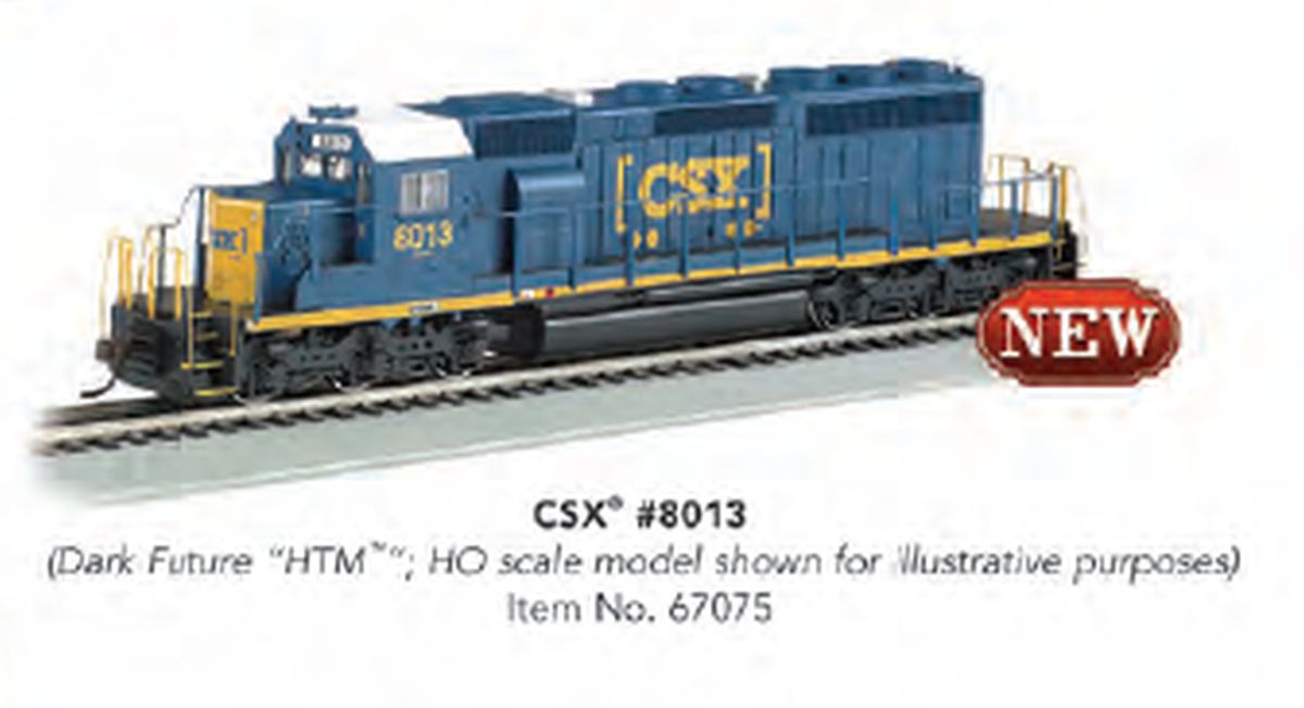 N EMD SD40-2 LOCO CSX #8013 (DARK FUTURE HTM)w/DCC - Emery Distributors