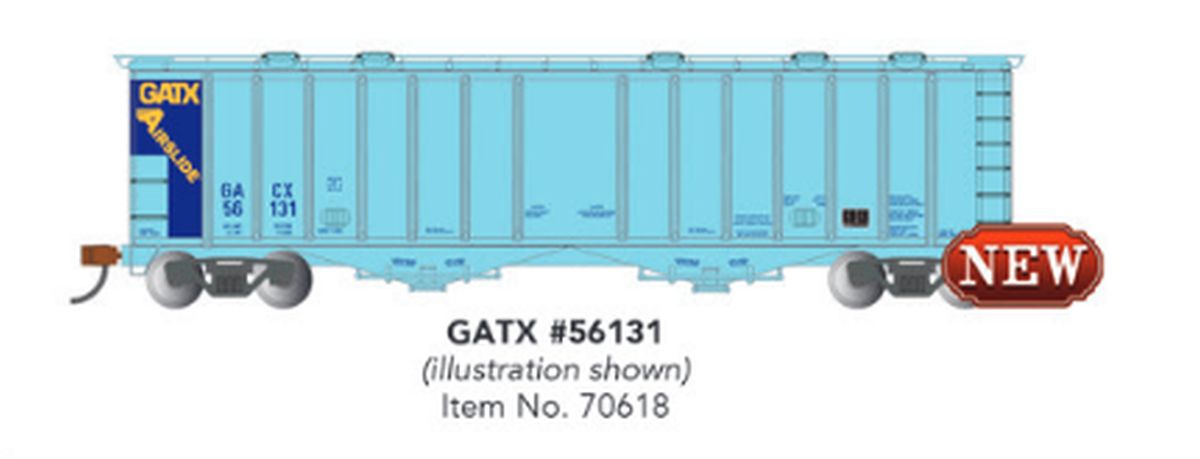HO GATX 4180 Airslide Hopper GATX #56131 - Emery Distributors