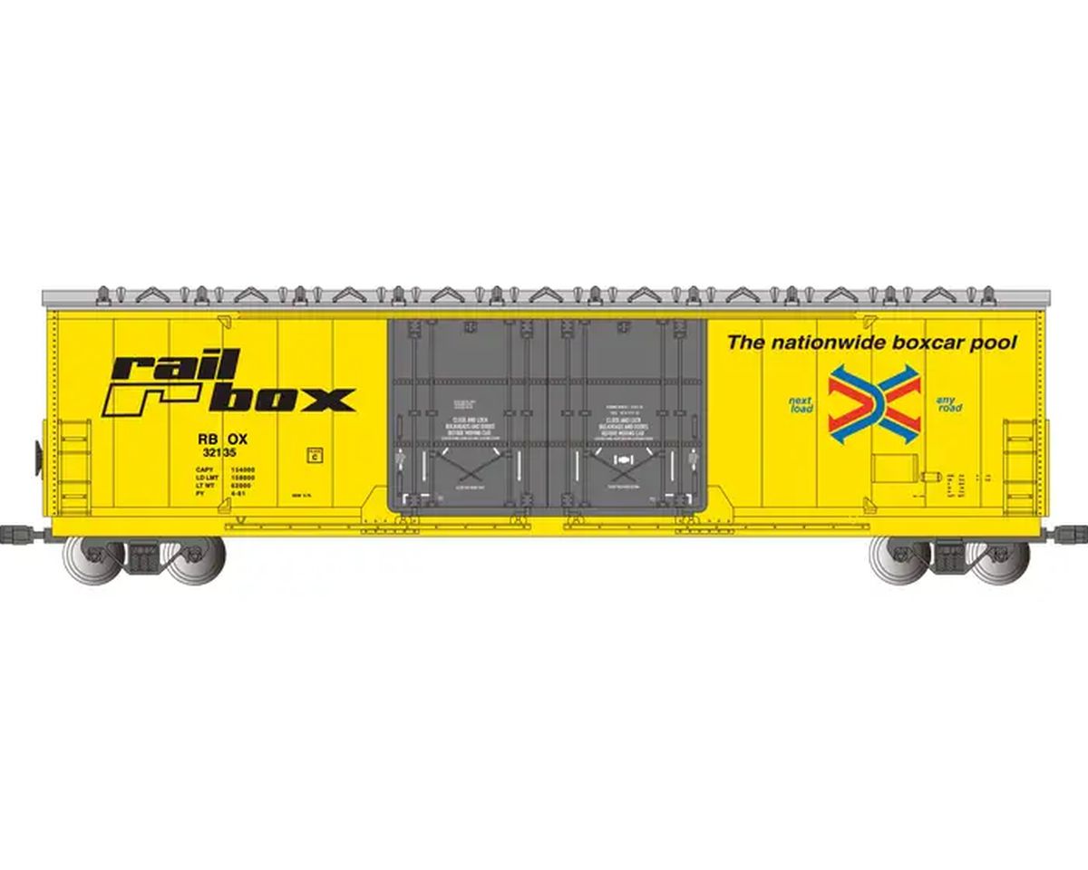 G Evans Double Plug Door Boxcar Railbox (1:29) - Emery Distributors