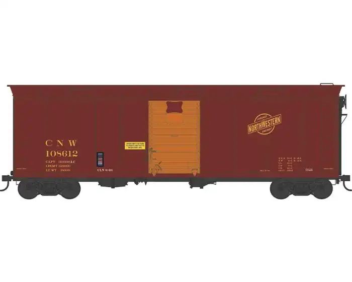HO 40' Boxcar CNW #108618 w/Hatches - Emery Distributors