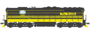 HO SD7 Diesel D&RGW #5301/blk&yel - Emery Distributors