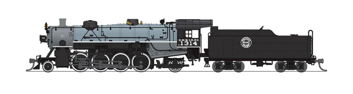 N USRA Lt.Mikado Steam Loco DM&IR #1314/gry DC/DCC Sound - Emery ...