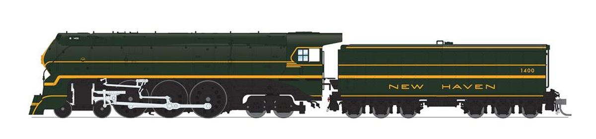 HO HY NH I-5 4-6-4 Steam Loco #1400/Green Fantasy DCC Ready - Emery ...