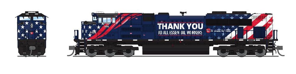 N SD70ACe Diesel MRL #4404/Essential Workers DCC Ready - Emery Distributors