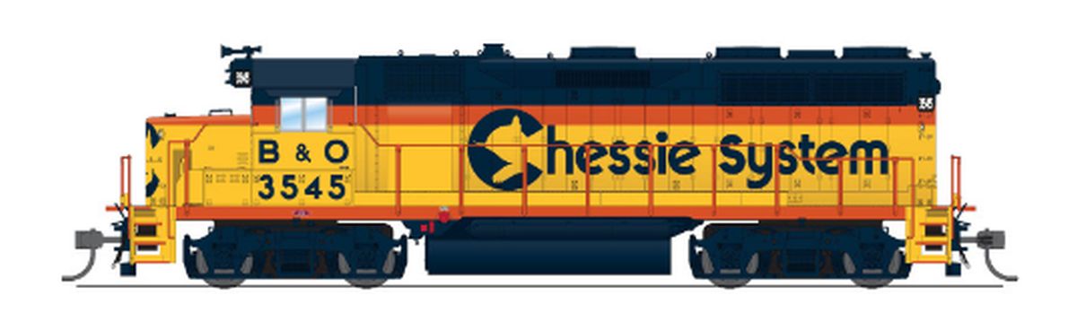HO GP35 Diesel Chessie/B&O #3551 DCC Ready - Emery Distributors