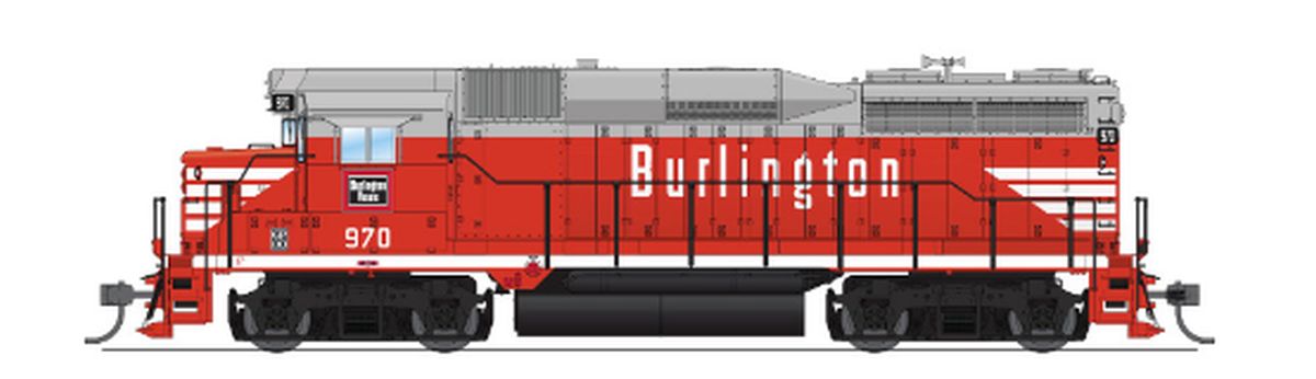 HO GP30 Diesel CB&Q #974/Chinese Red DCC Ready - Emery Distributors