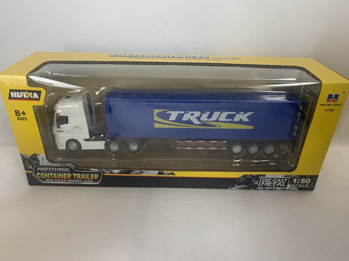 Die Cast ALLOY CONTAINER TRUCK-BLUE 1/50 - Emery Distributors