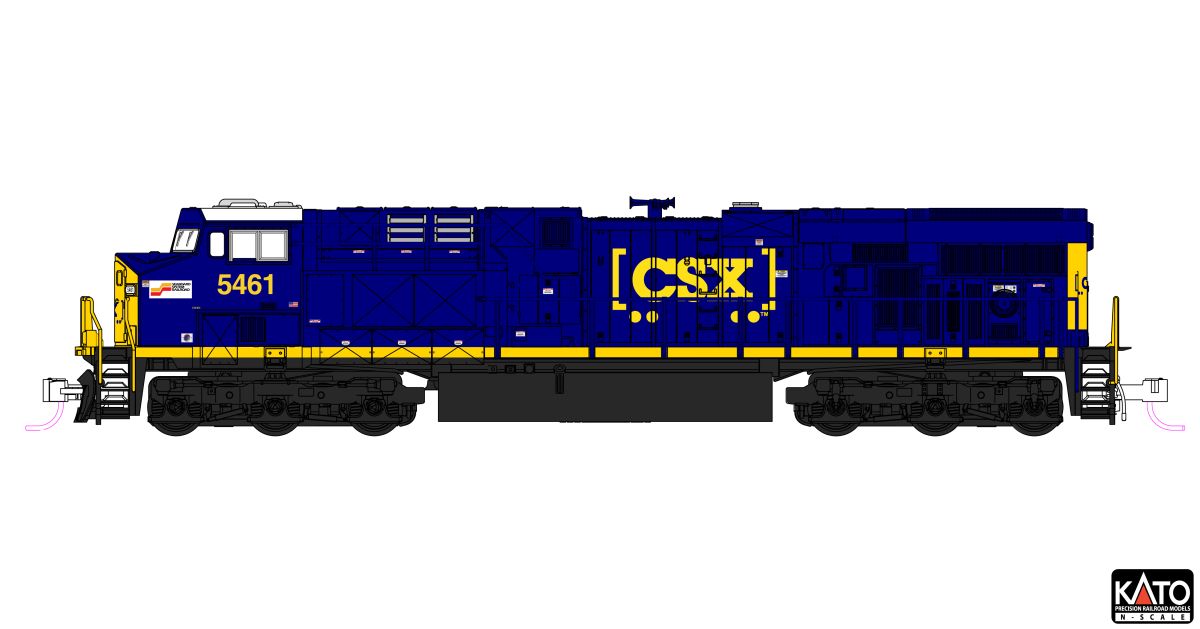 N ES44AC Diesel CSX #5461/SBD Boxcar Logo/DCC - Emery Distributors
