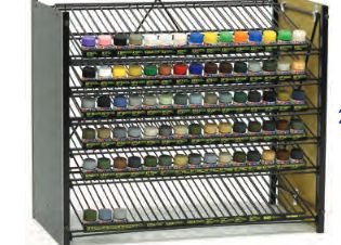 Acrylic Paint Stand (6 layer) 10ml Holds 90 Colors - Emery Distributors